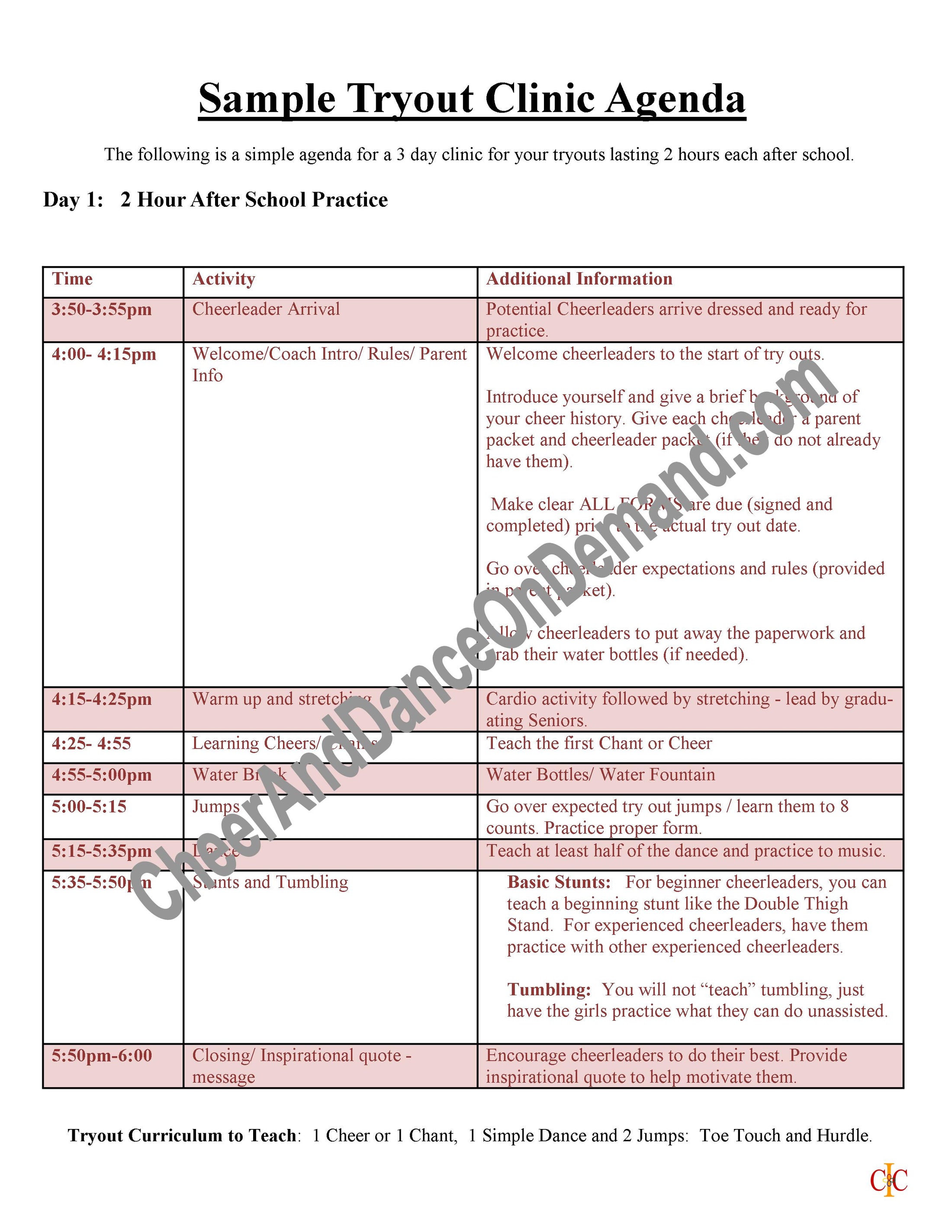 Cheerleading Tryouts Complete Forms Kit – Cheer and Dance On Demand