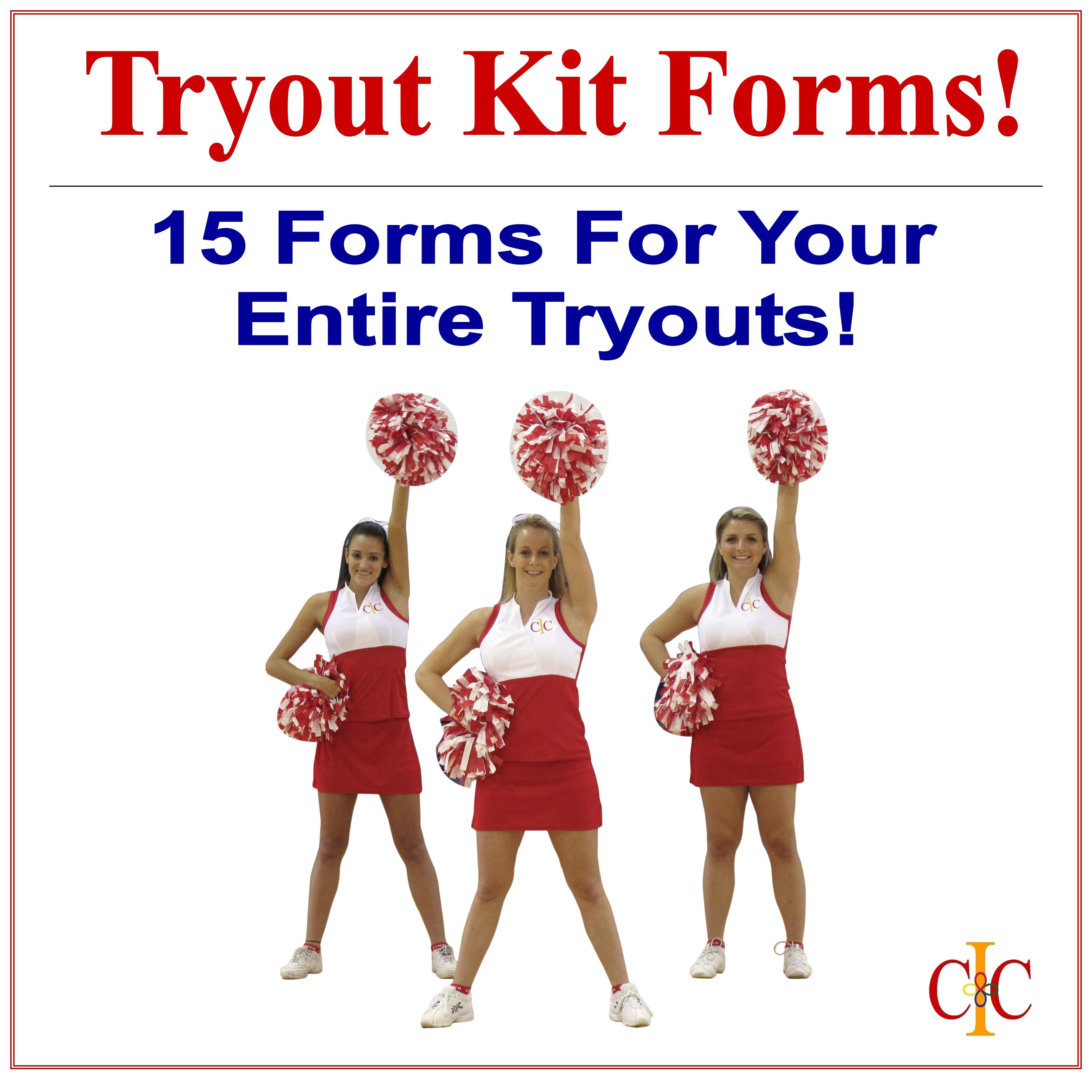 Cheerleading Tryouts Complete Forms Kit – Cheer and Dance On Demand